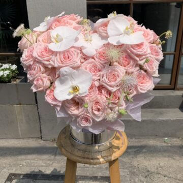 Giỏ Hoa Hình Trái Tim